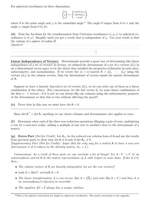 Solved Problem 4.2 - All About Determinants! Relevant | Chegg.com