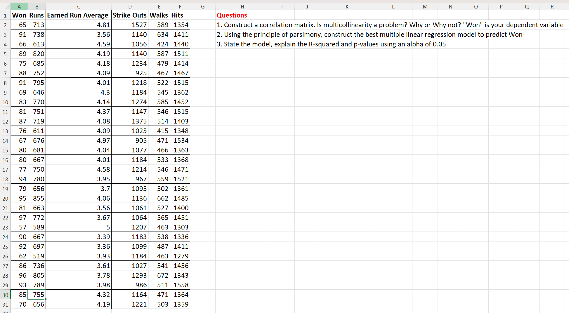 Solved 1. ﻿Construct a correlation matrix. Is | Chegg.com