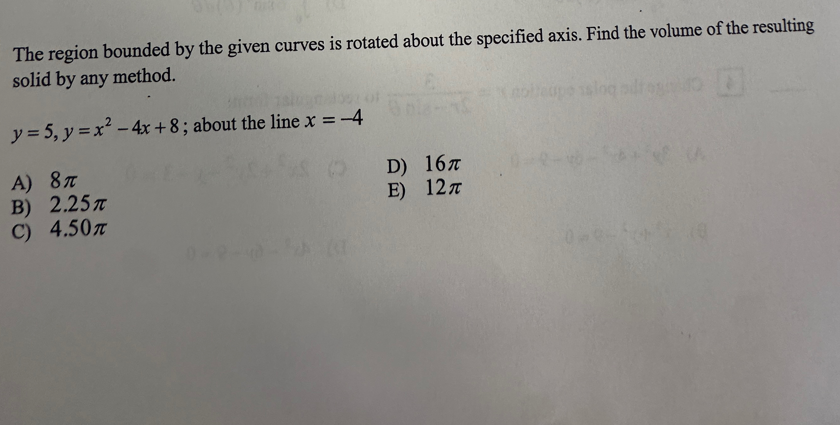 Solved The region bounded by the given curves is rotated | Chegg.com