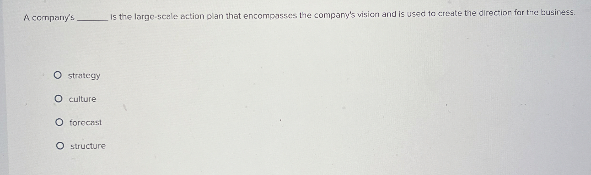 Solved A compan'sis the large-scale action plan that | Chegg.com