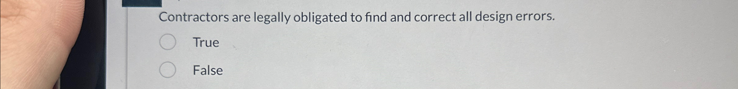 Solved Contractors are legally obligated to find and correct | Chegg.com