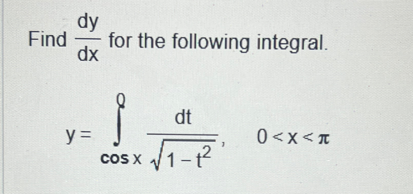 Solved Find dydx ﻿for the following | Chegg.com