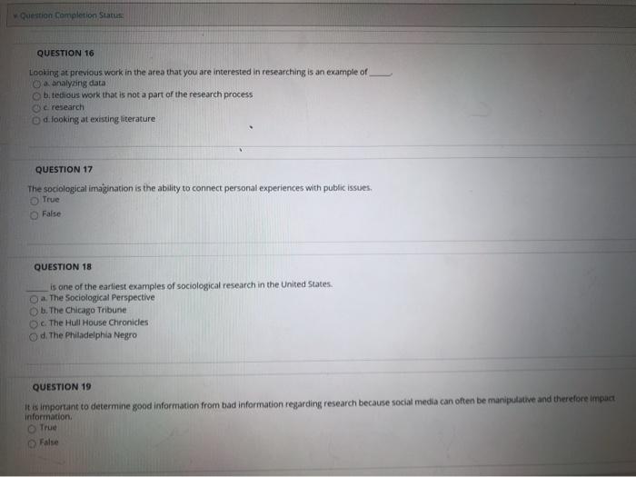 Solved Question Completion Status QUESTION 16 Looking at | Chegg.com