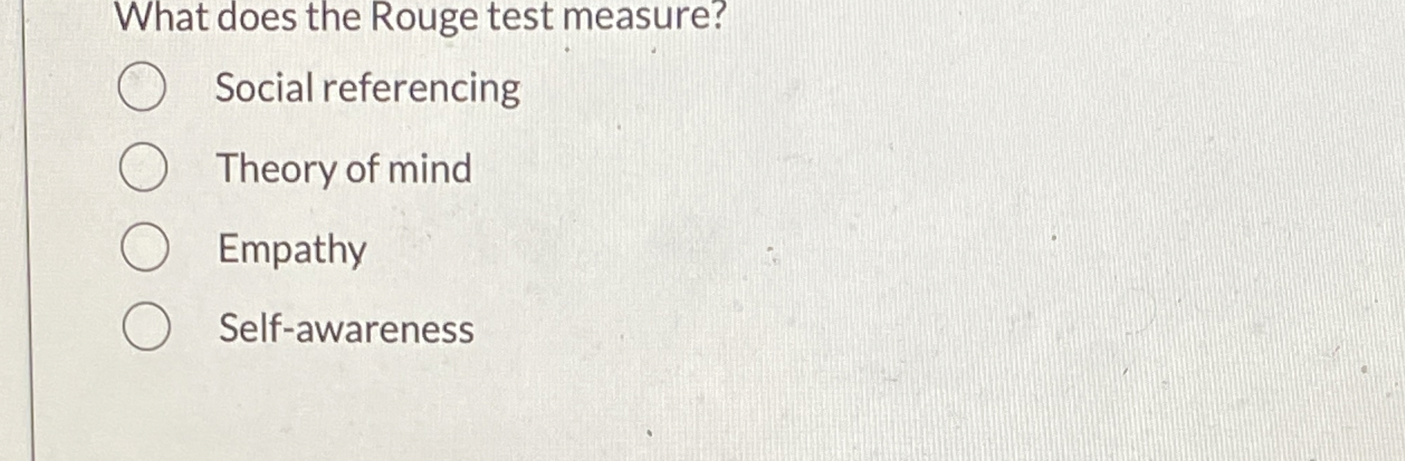 Solved What does the Rouge test measure?Social | Chegg.com