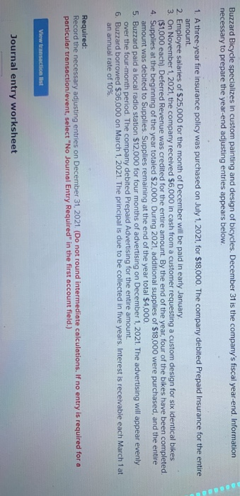 Solved Buzzard Bicycle specializes in custom painting and | Chegg.com