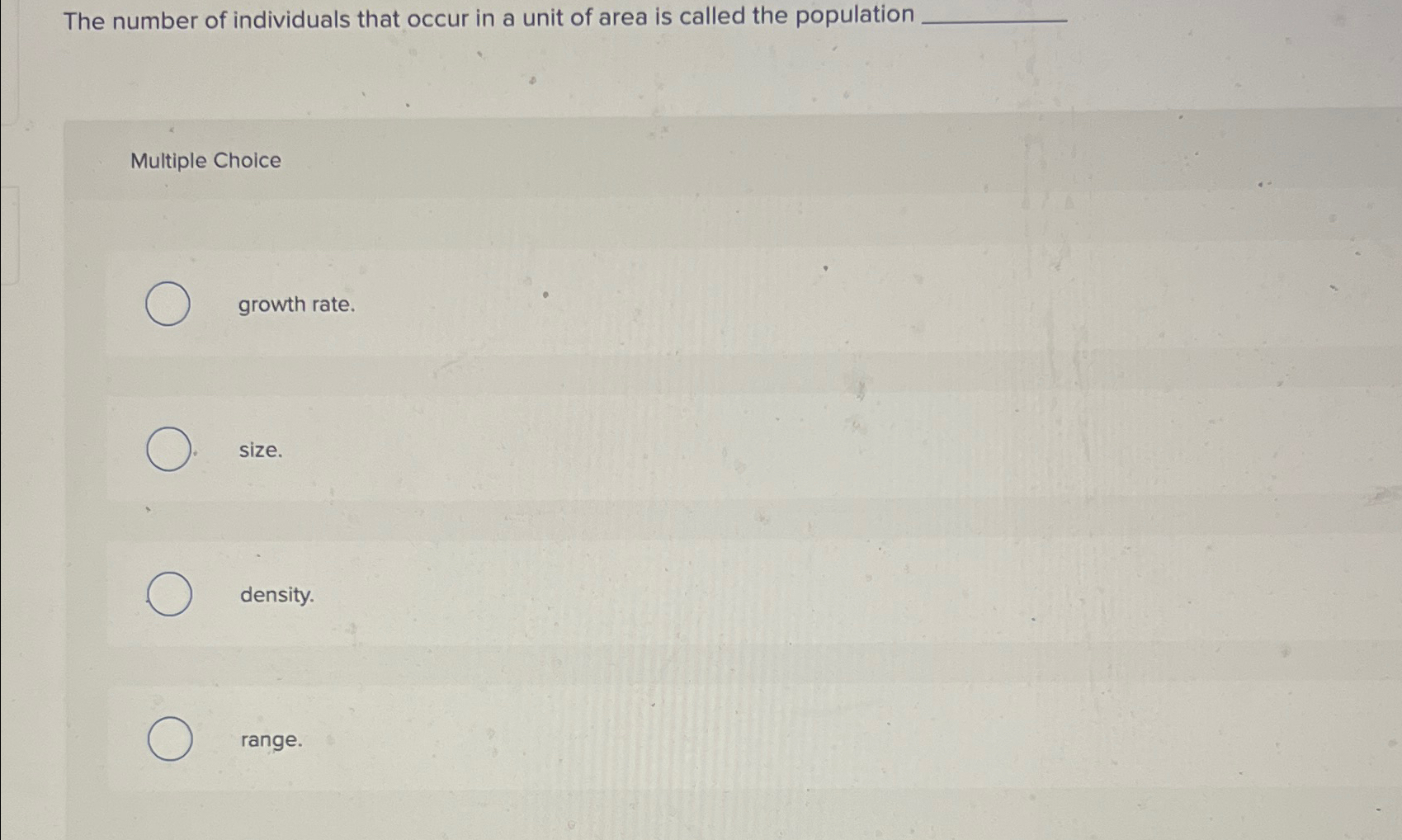 Solved The number of individuals that occur in a unit of | Chegg.com