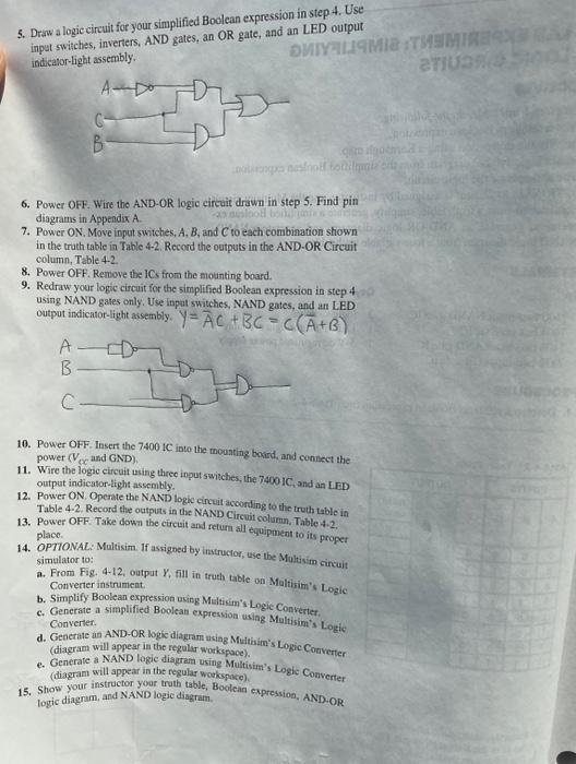 Solved please complete #1 to develop a minterm Boolean | Chegg.com