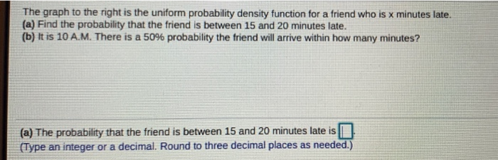 Solved The graph to the right is the uniform probability | Chegg.com