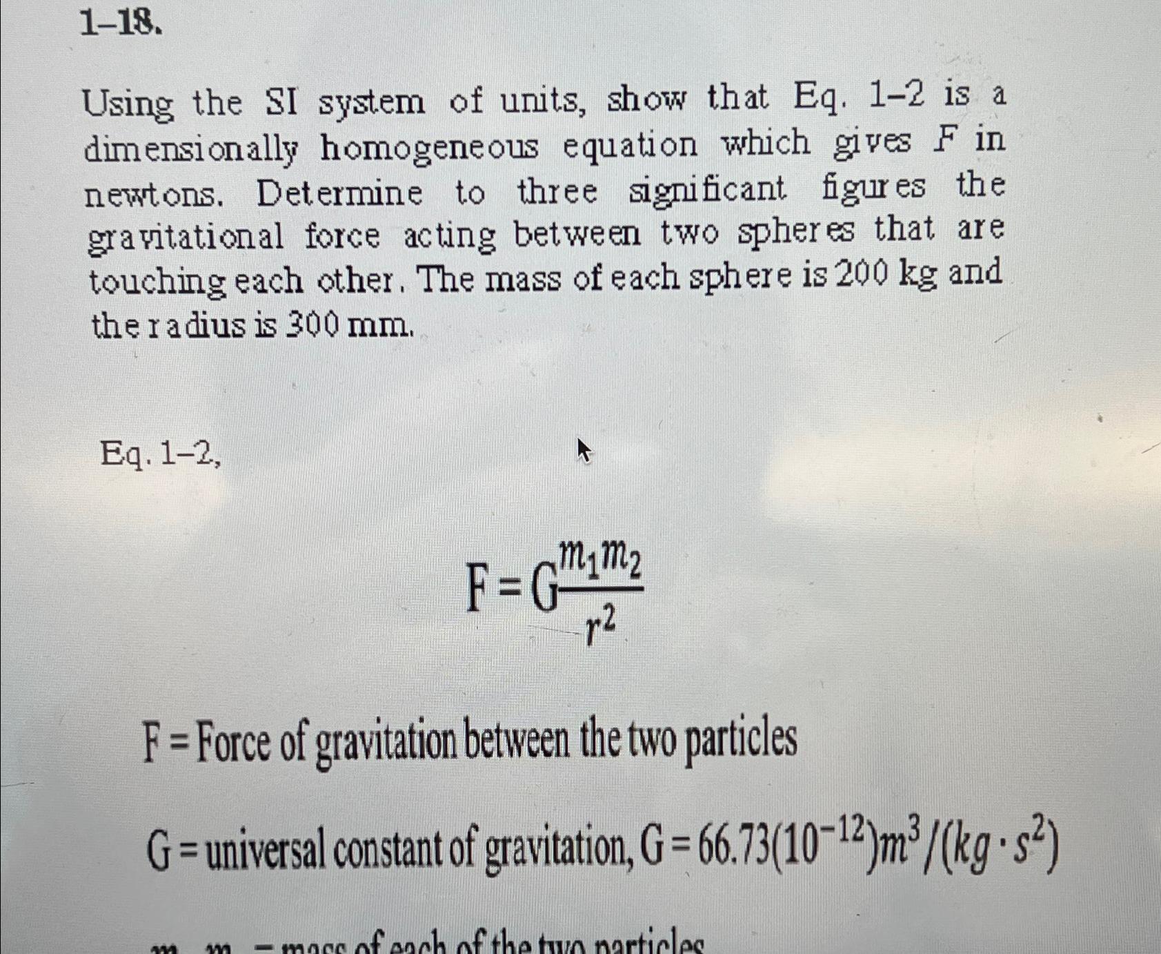 Solved 1-18.\\nUsing the SI system of units, show that Eq. | Chegg.com