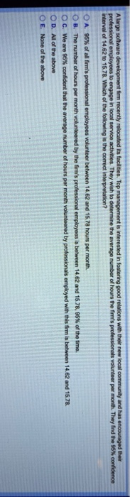 Solved A large software development firm recently relocated | Chegg.com