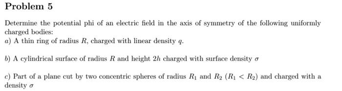 Solved Determine the potential phi of an electric field in | Chegg.com