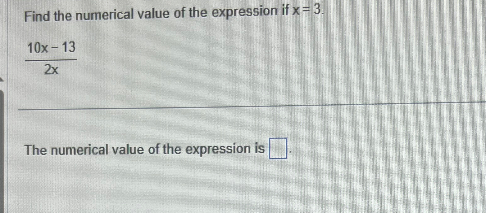 Solved Find the numerical value of the expression if | Chegg.com