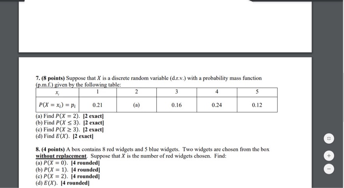 Solved The point value of each question is shown. The format | Chegg.com