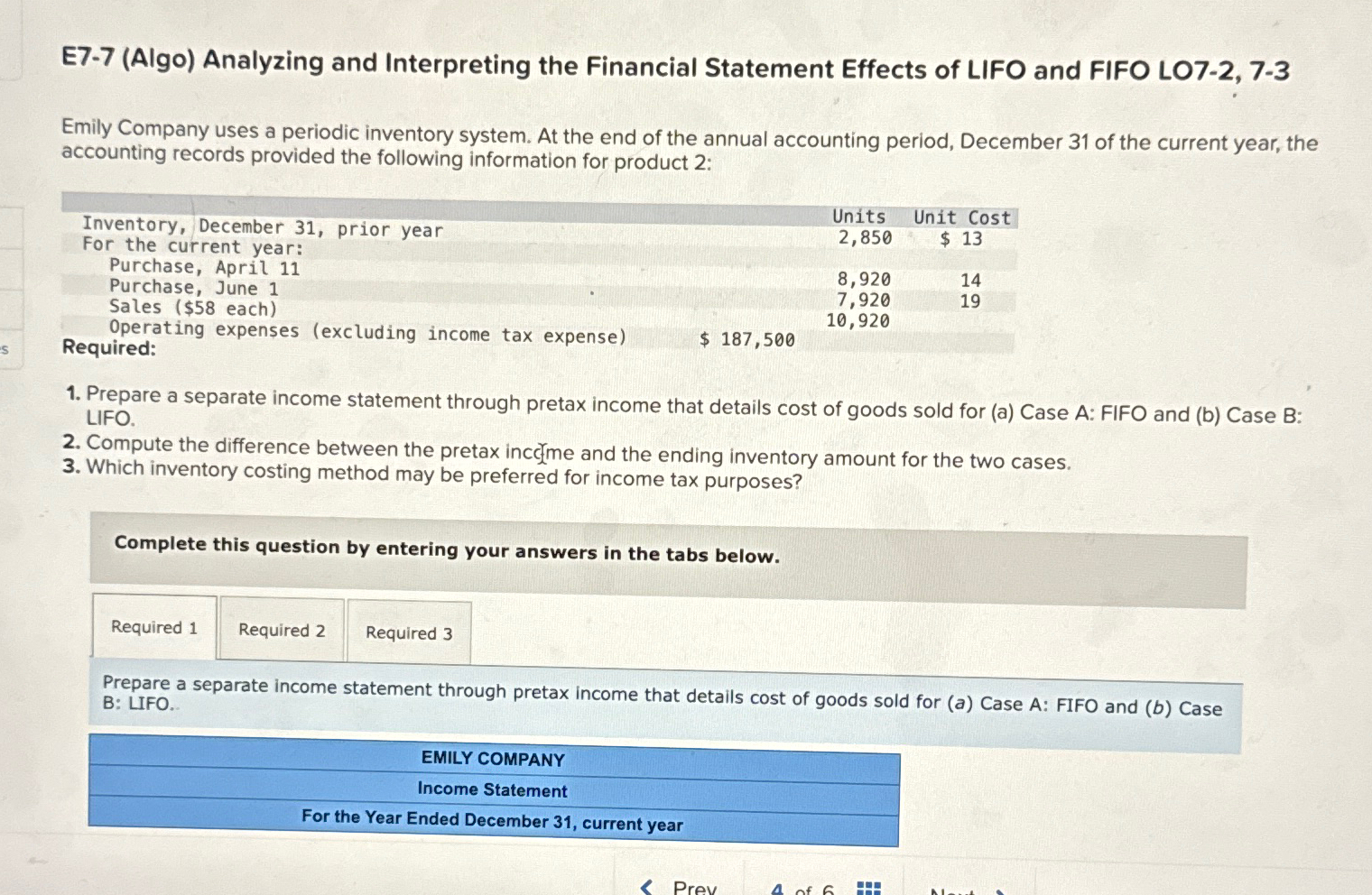 Solved E7-7 (Algo) ﻿Analyzing and Interpreting the Financial | Chegg.com