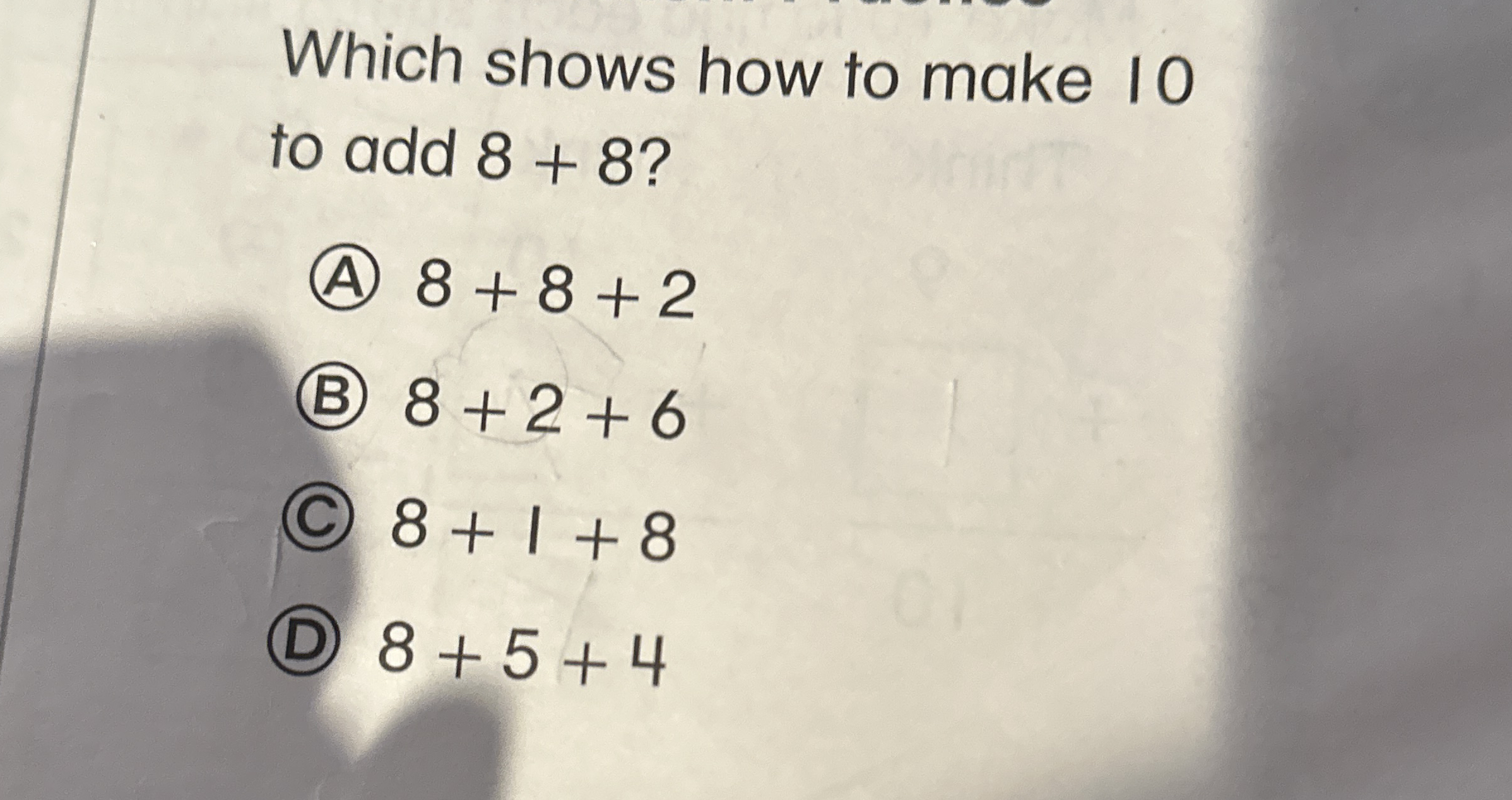Solved Which shows how to make 10 ﻿to add | Chegg.com