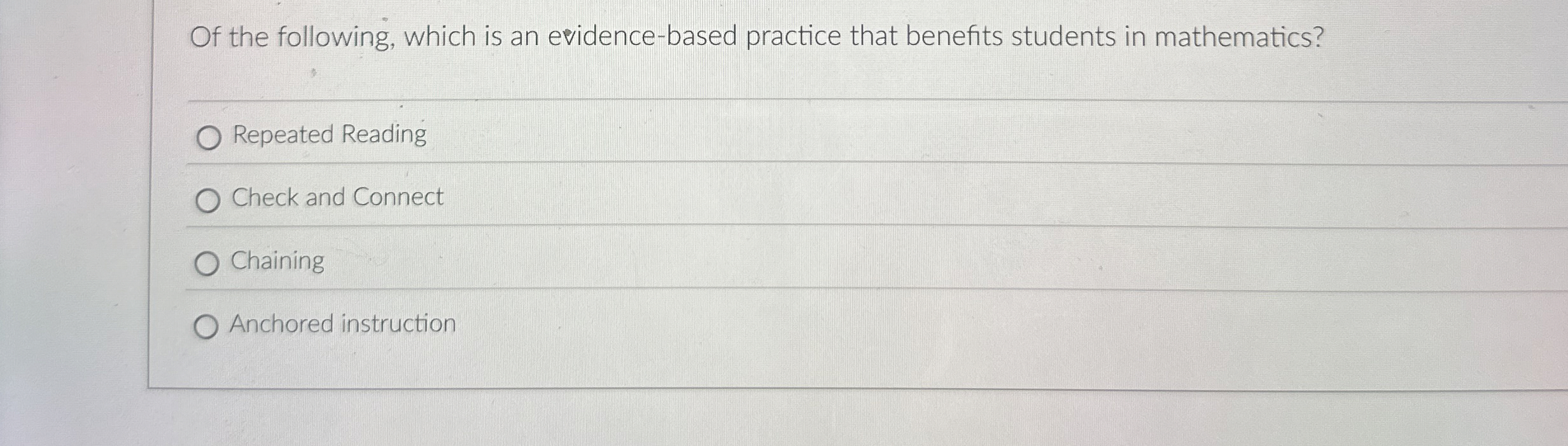 Solved "the following, which is an evidence-based practice | Chegg.com