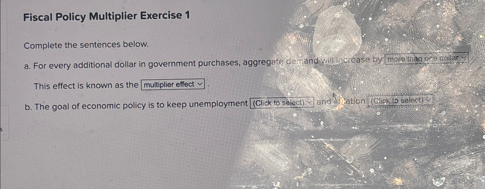 Fiscal Policy Multiplier Exercise 1Complete the | Chegg.com