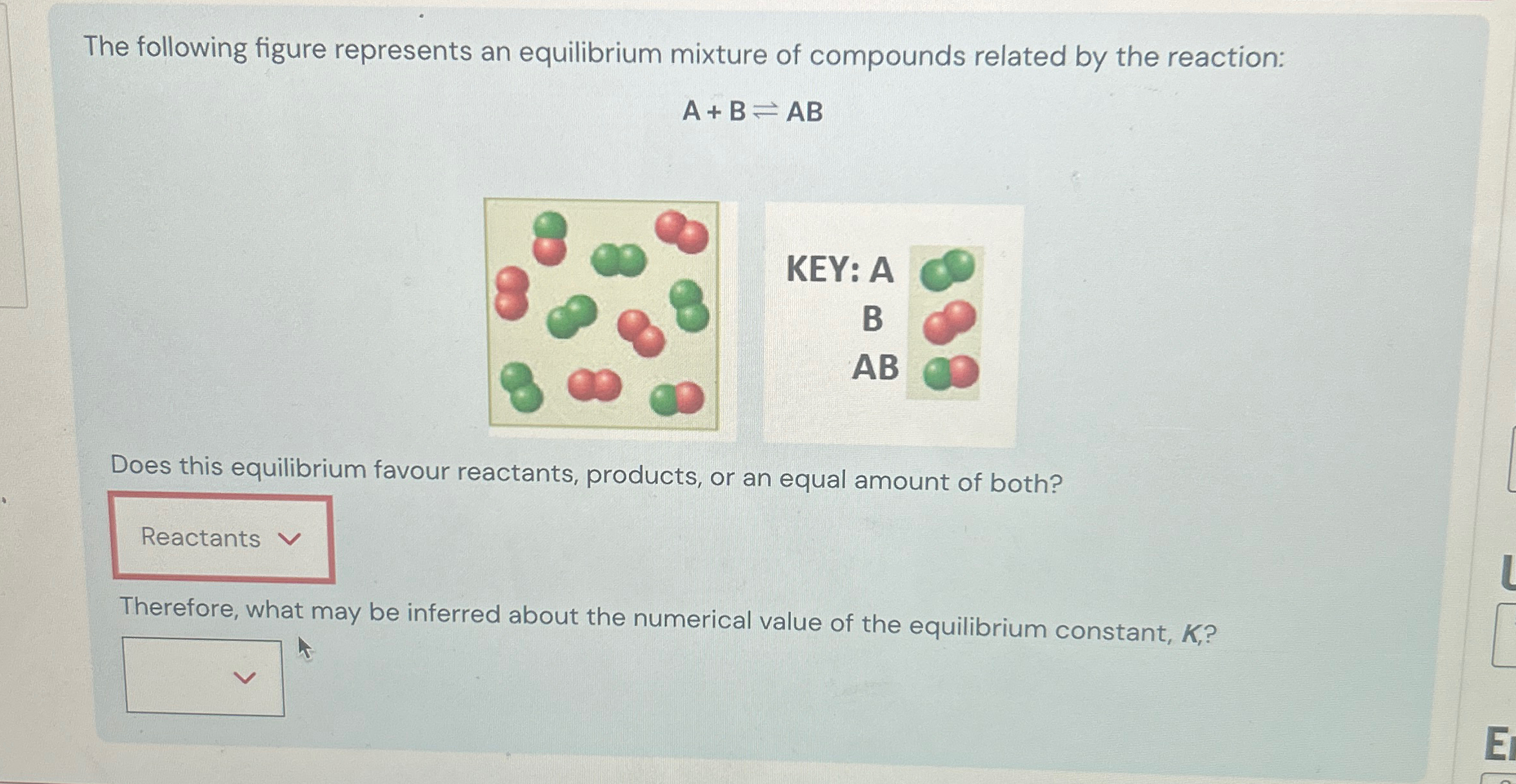 Solved The following figure represents an equilibrium | Chegg.com