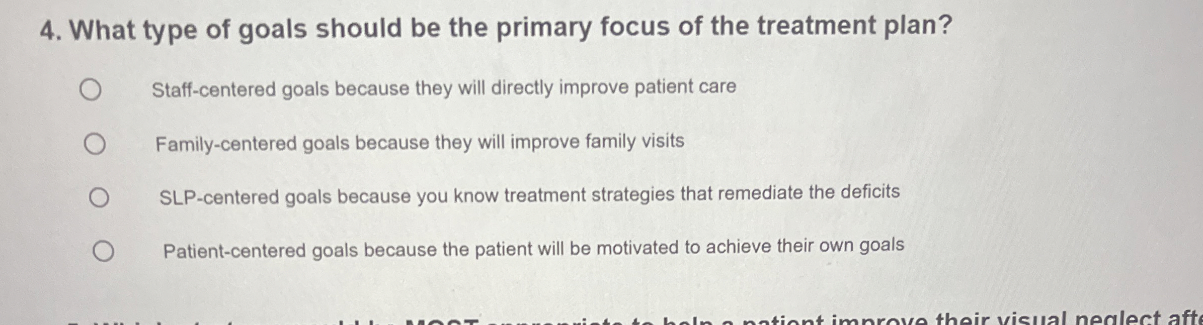 Solved What type of goals should be the primary focus of the | Chegg.com