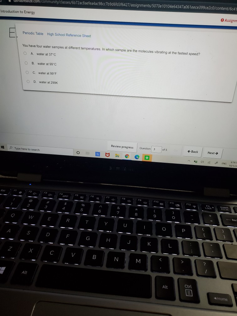Quiz: Conservation of Matter Periodic Table High | Chegg.com