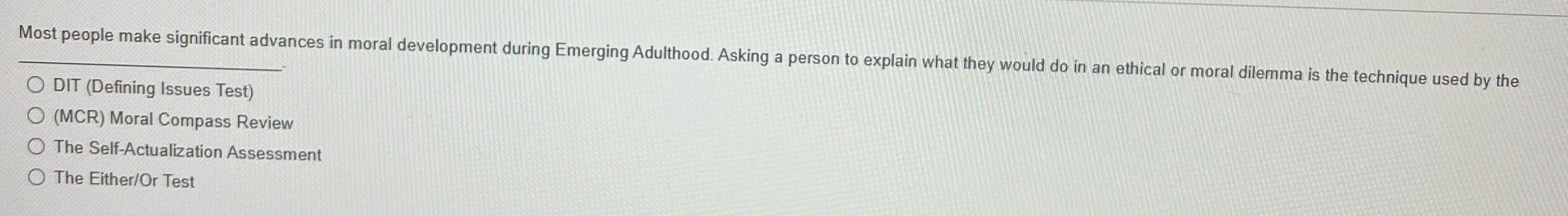 Solved Most people make significant advances in moral | Chegg.com