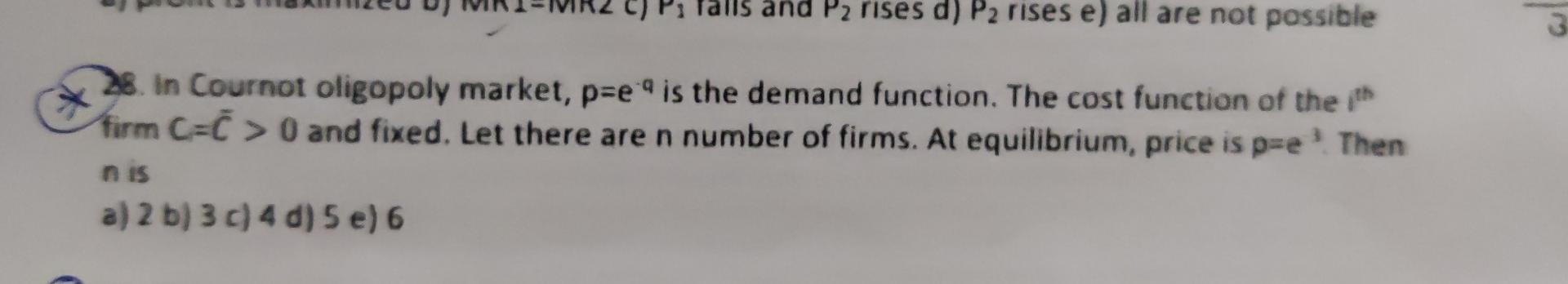 Solved 28 P=e-q --(a₁ +9₂ +...+qn) p=e Let 92 +23+...+qu=X | Chegg.com