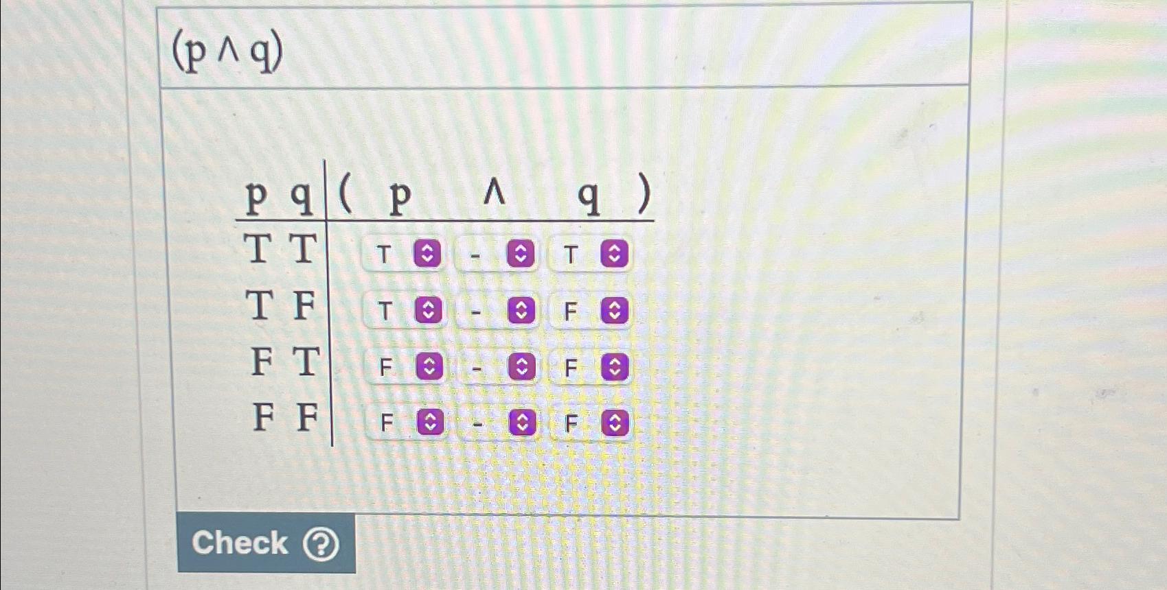 Solved Fix the logic truth table | Chegg.com