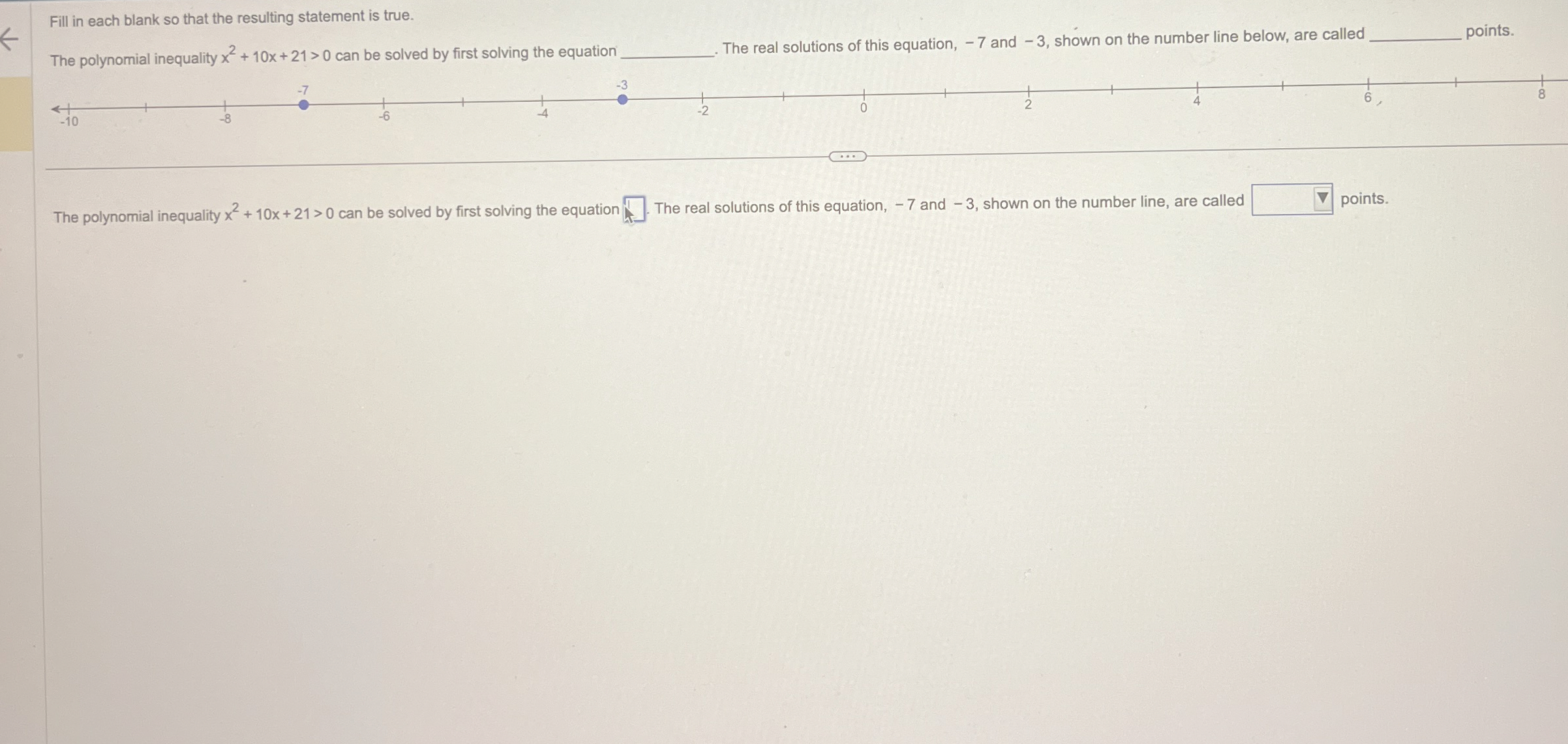 Solved Fill in each blank so that the resulting statement is | Chegg.com