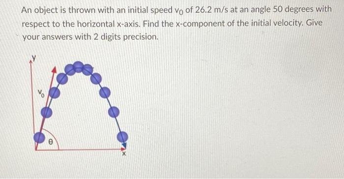 Solved An object is thrown with an initial speed v0 of 26.2 | Chegg.com