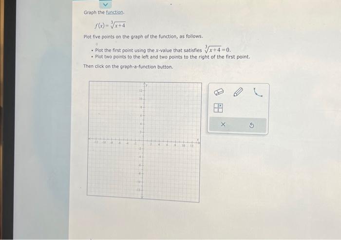 Solved Graph The Function Fx3x4 Plot Five Points On The 8146
