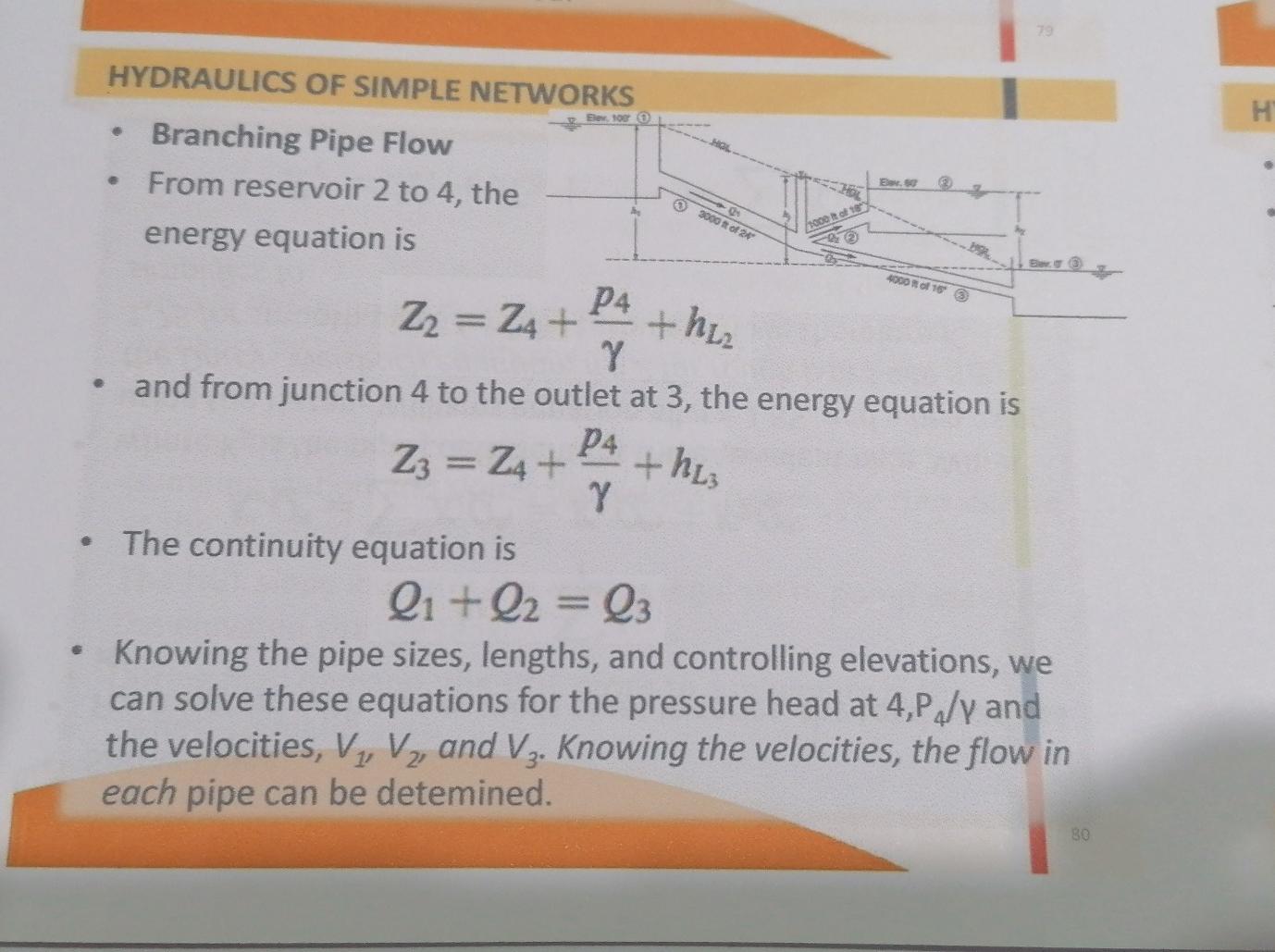 Solved Riveted steel pipes connect the three reservoirs | Chegg.com