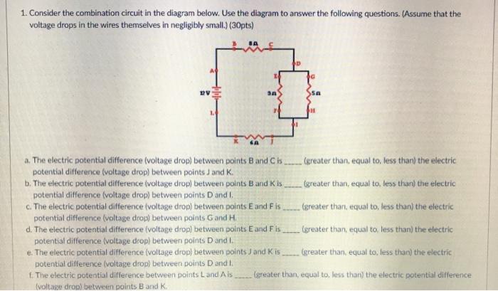 Solved 1. Consider the combination circuit in the diagram | Chegg.com