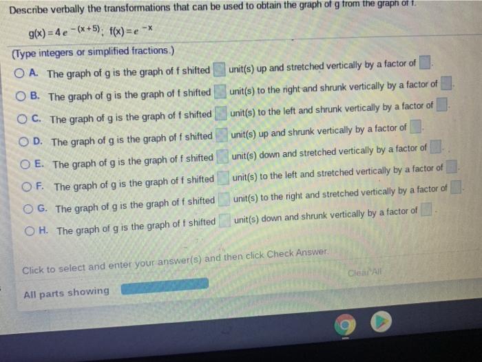 Solved Describe verbally the transformations that can be | Chegg.com
