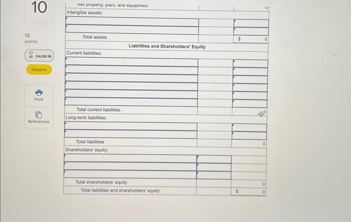 Solved Exercise 3-5 (Static) Balance sheet preparation | Chegg.com
