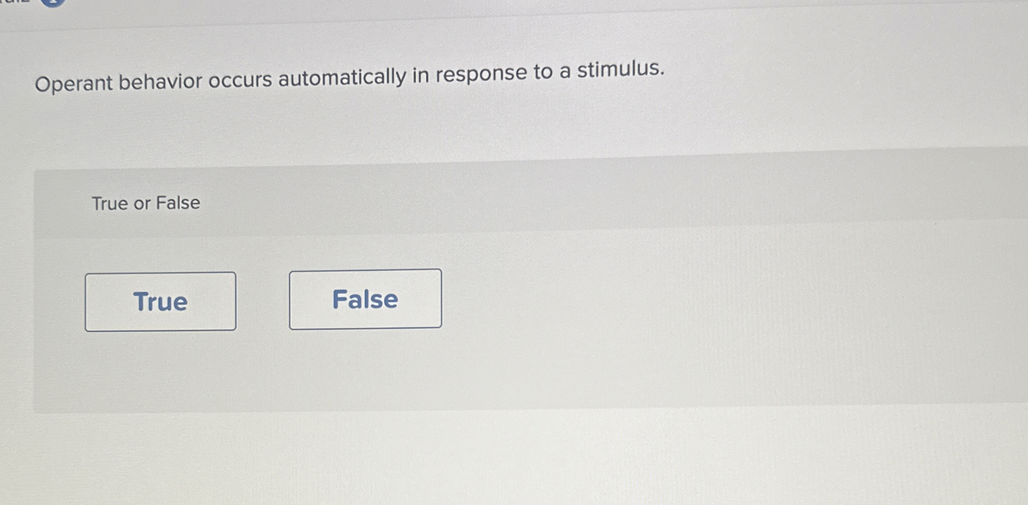 Solved Operant behavior occurs automatically in response to | Chegg.com