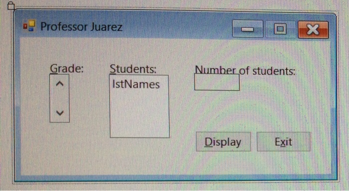 Solved Open the Professor Juarez Solution.sln file contained | Chegg.com