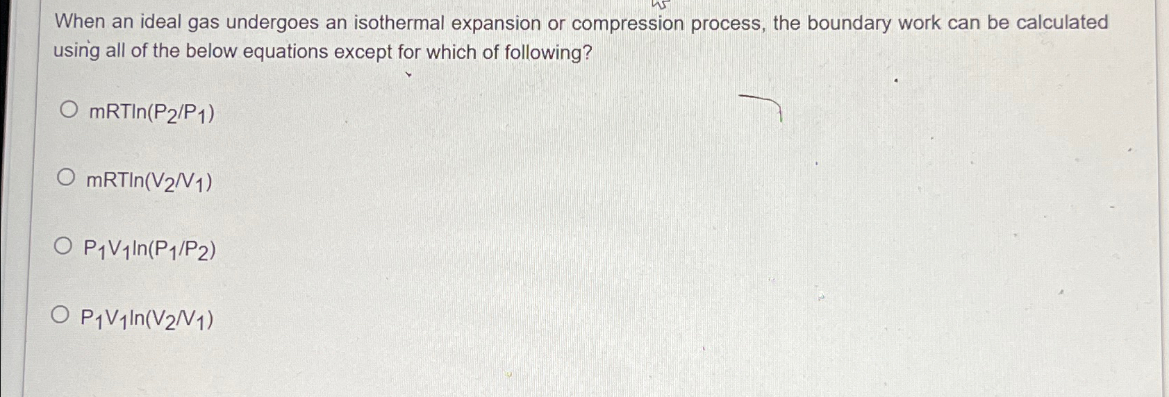 Solved When an ideal gas undergoes an isothermal expansion | Chegg.com