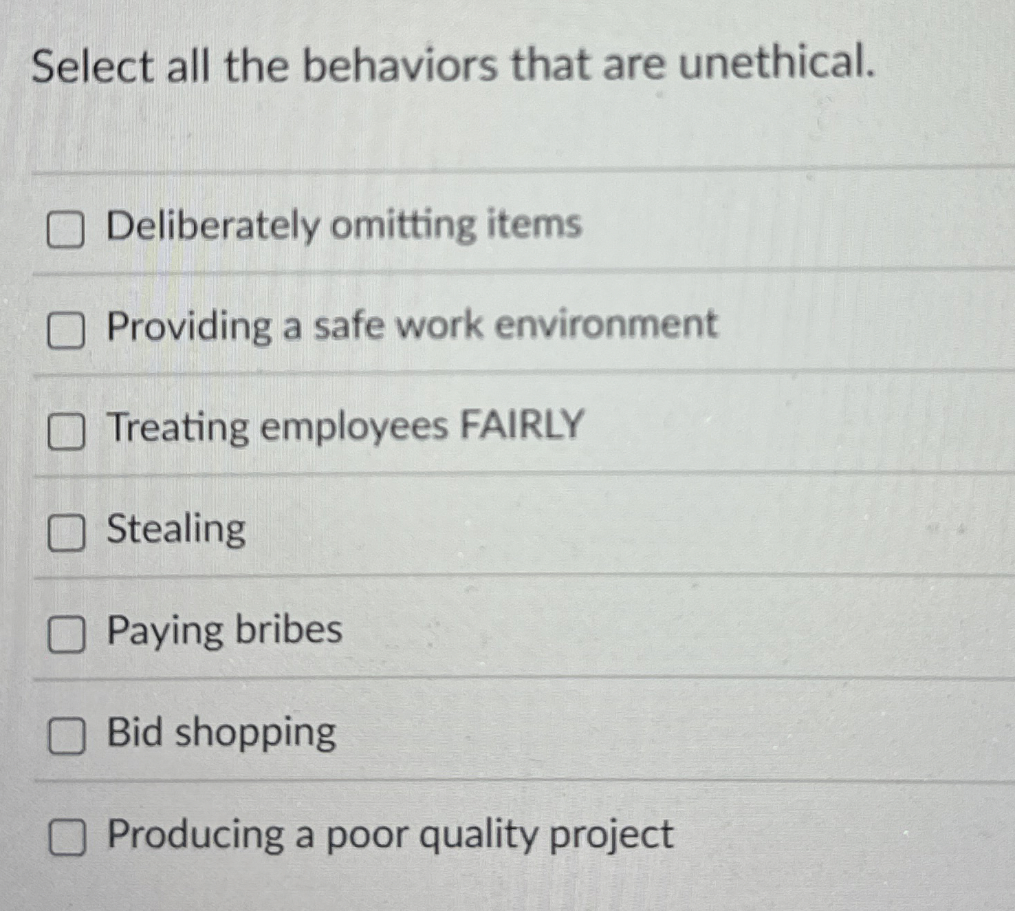 Solved Select all the behaviors that are | Chegg.com