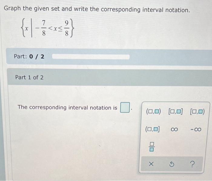 Solved Graph the given set and write the corresponding | Chegg.com