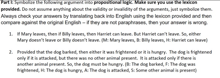 Solved Part 1: Symbolize the following argument into | Chegg.com