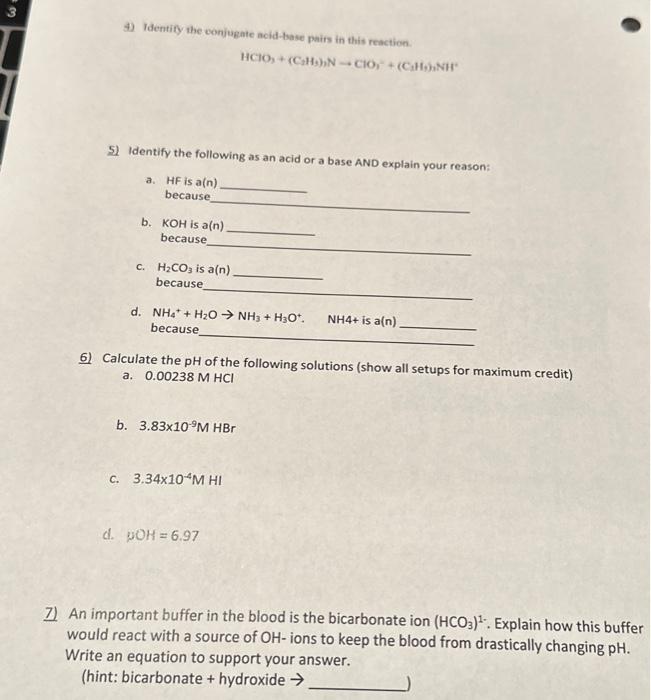 Solved Module 9 Acids and bases Homework Answer the | Chegg.com