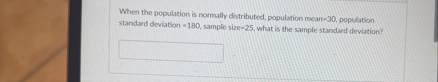 Solved When the population is normally distributed, | Chegg.com
