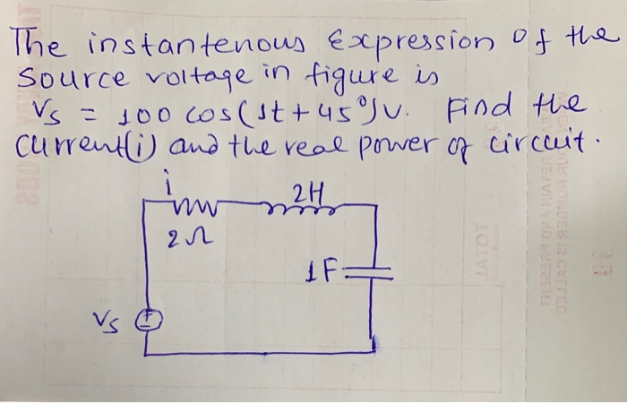 Solved 6. (10 points) The instantaneous expression of the | Chegg.com