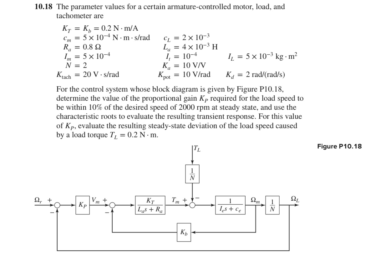 10.18 ﻿The parameter values for a certain | Chegg.com