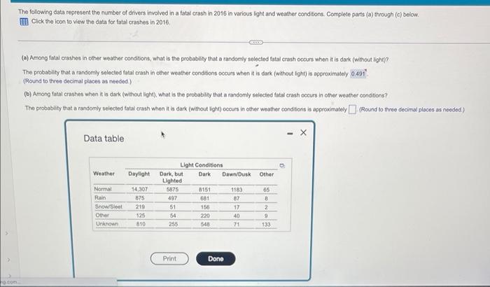 Solved The following data represent the number of drivers | Chegg.com