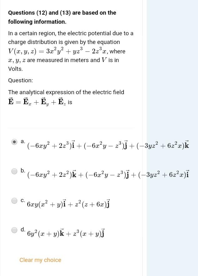 Solved Questions (12) and (13) are based on the following | Chegg.com