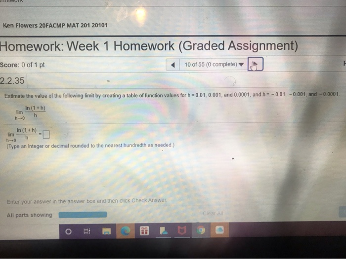 Solved Course Home Homework Homework: Week 1 Homework (Grad | Chegg.com