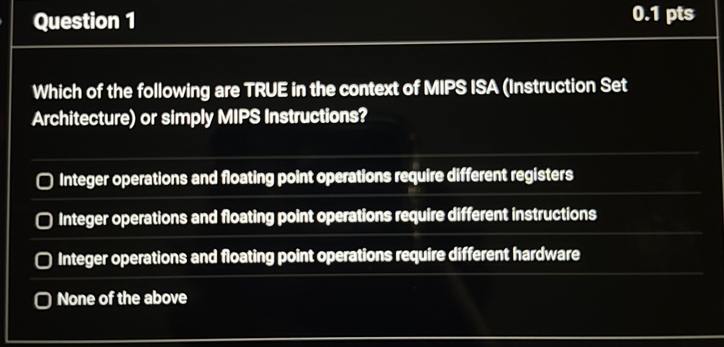 Solved Question 1Which of the following are TRUE in the | Chegg.com