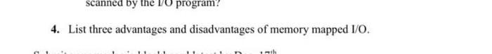 Solved 4. List three advantages and disadvantages of memory | Chegg.com