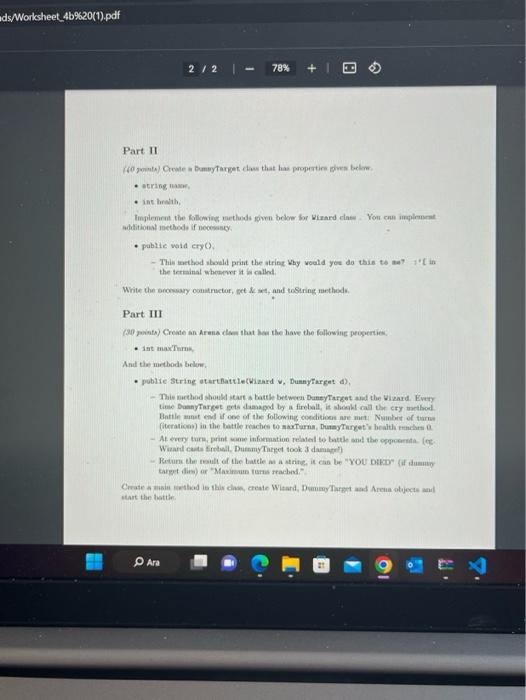 Part II - ocring mane, - int linnith. adulitionsal | Chegg.com